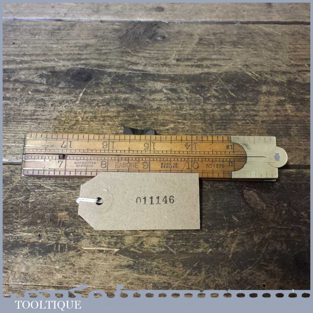 Vintage Rabone No: 1376 Boxwood Brass 24” Folding Ruler – Good ...