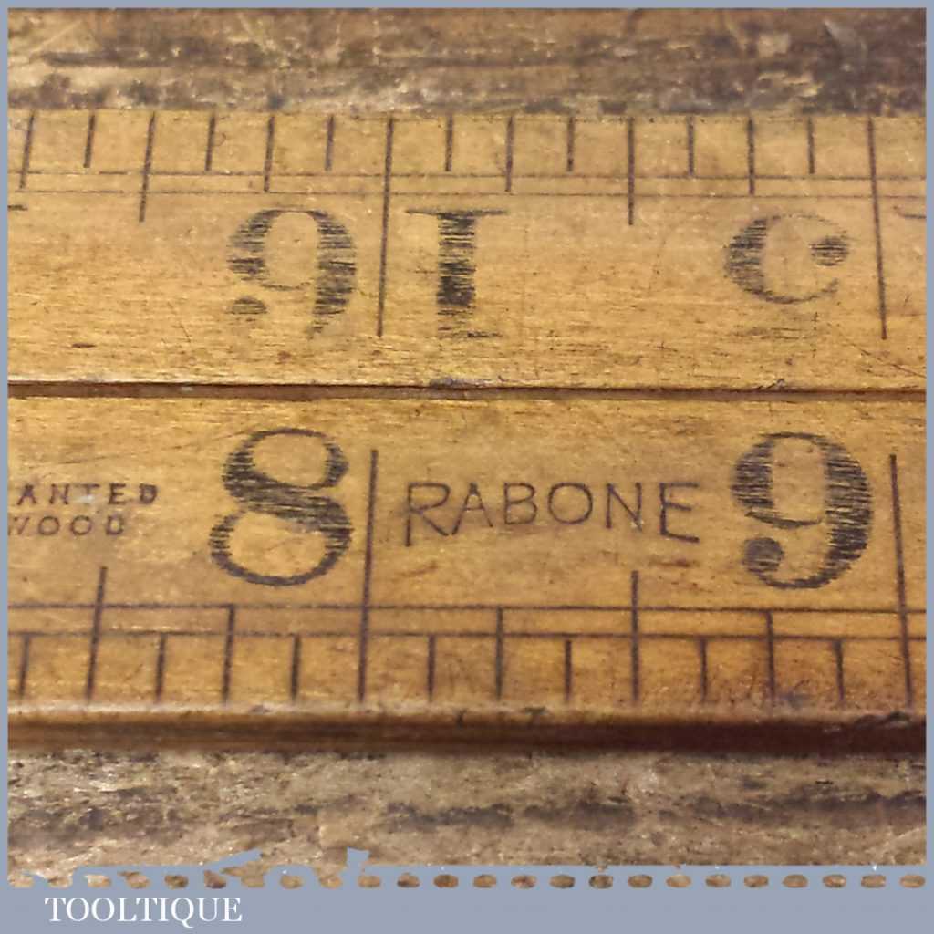 Vintage Rabone No: 1167 Boxwood Brass 24” Folding Ruler – Good ...