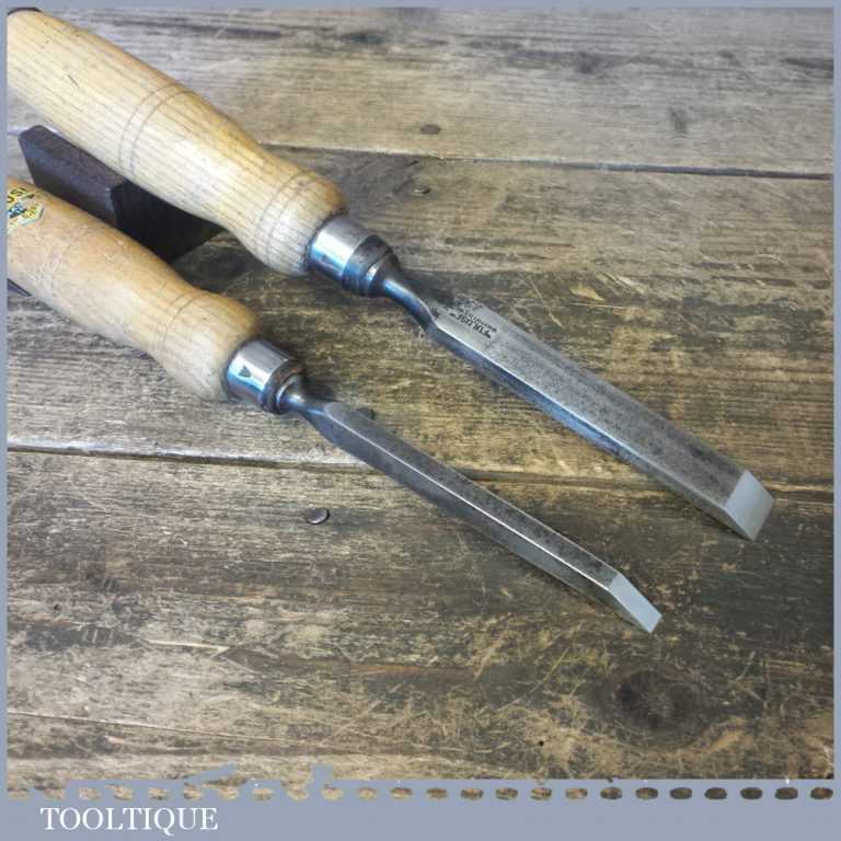 2 Vintage Cooper & Sons Fuluse 1/4” 11/16” Heavy Duty Firmer Chisels ...