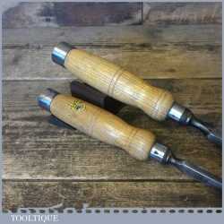 2 Vintage Cooper & Sons Fuluse 1/4” 11/16” Heavy Duty Firmer Chisels ...