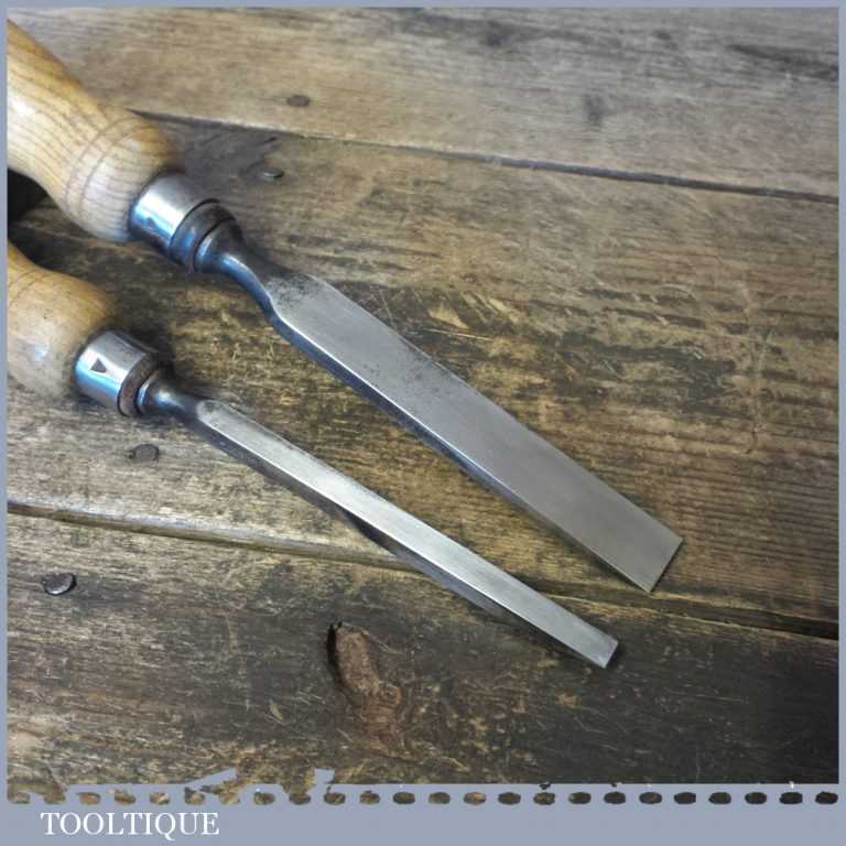 2 Vintage Cooper & Sons Fuluse 1/4” 11/16” Heavy Duty Firmer Chisels ...