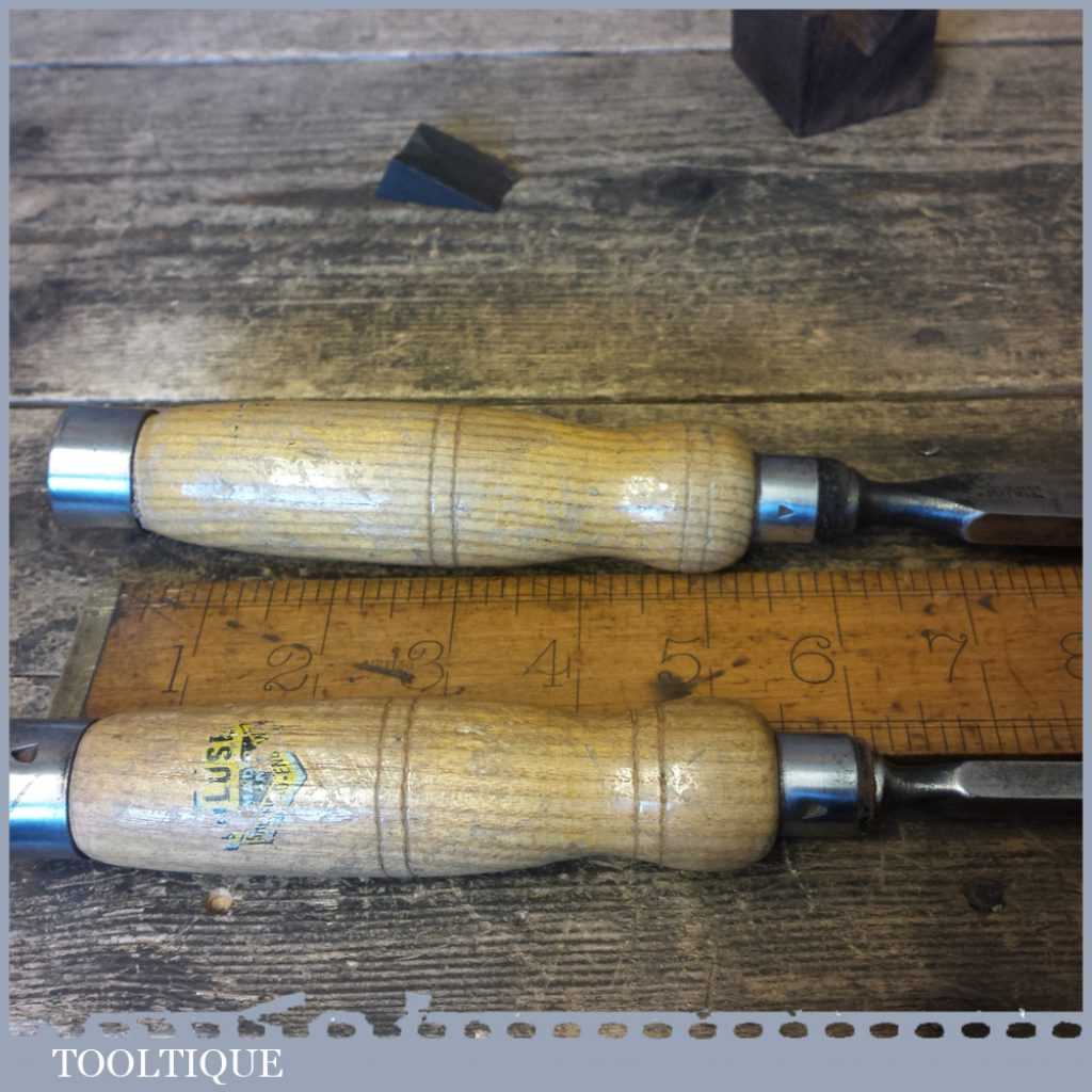 2 Vintage Cooper & Sons Fuluse 1/4” 11/16” Heavy Duty Firmer Chisels ...