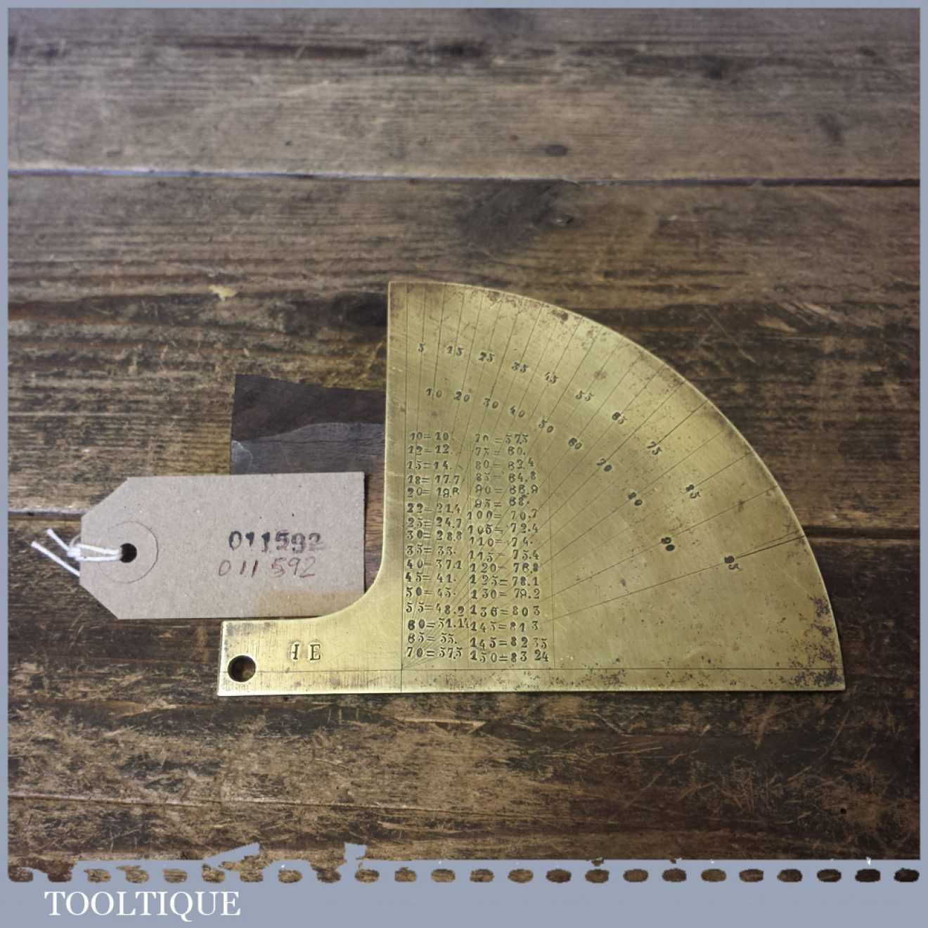 Rare Unusual Antique Brass Protractor Setting Out Tool – Good Condition ...