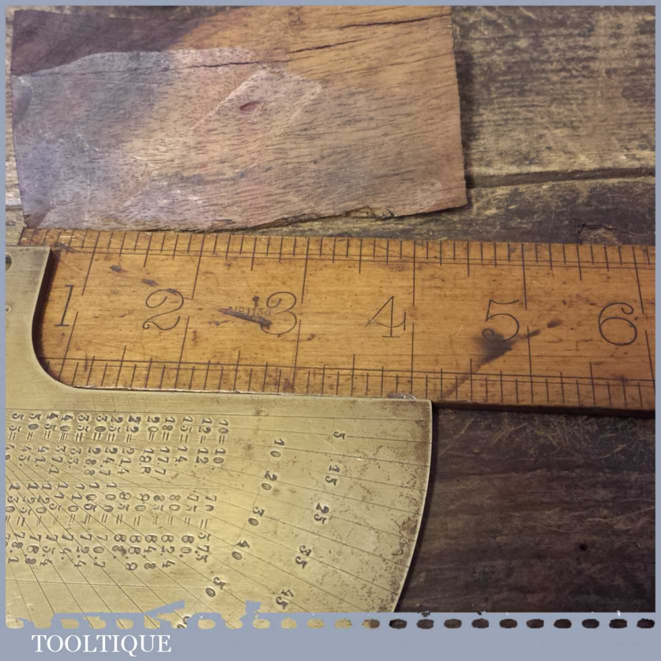 Rare Unusual Antique Brass Protractor Setting Out Tool – Good Condition ...