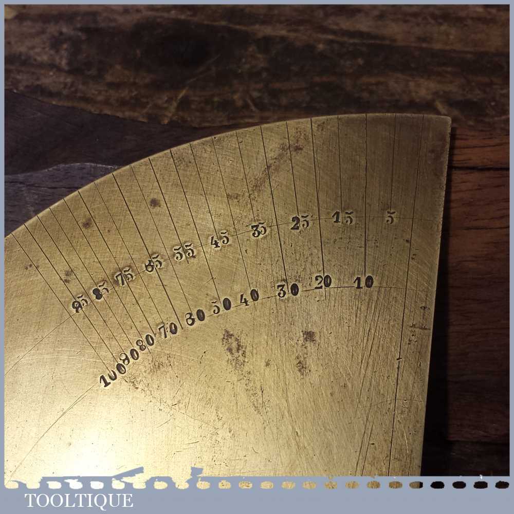 Rare Unusual Antique Brass Protractor Setting Out Tool – Good Condition ...