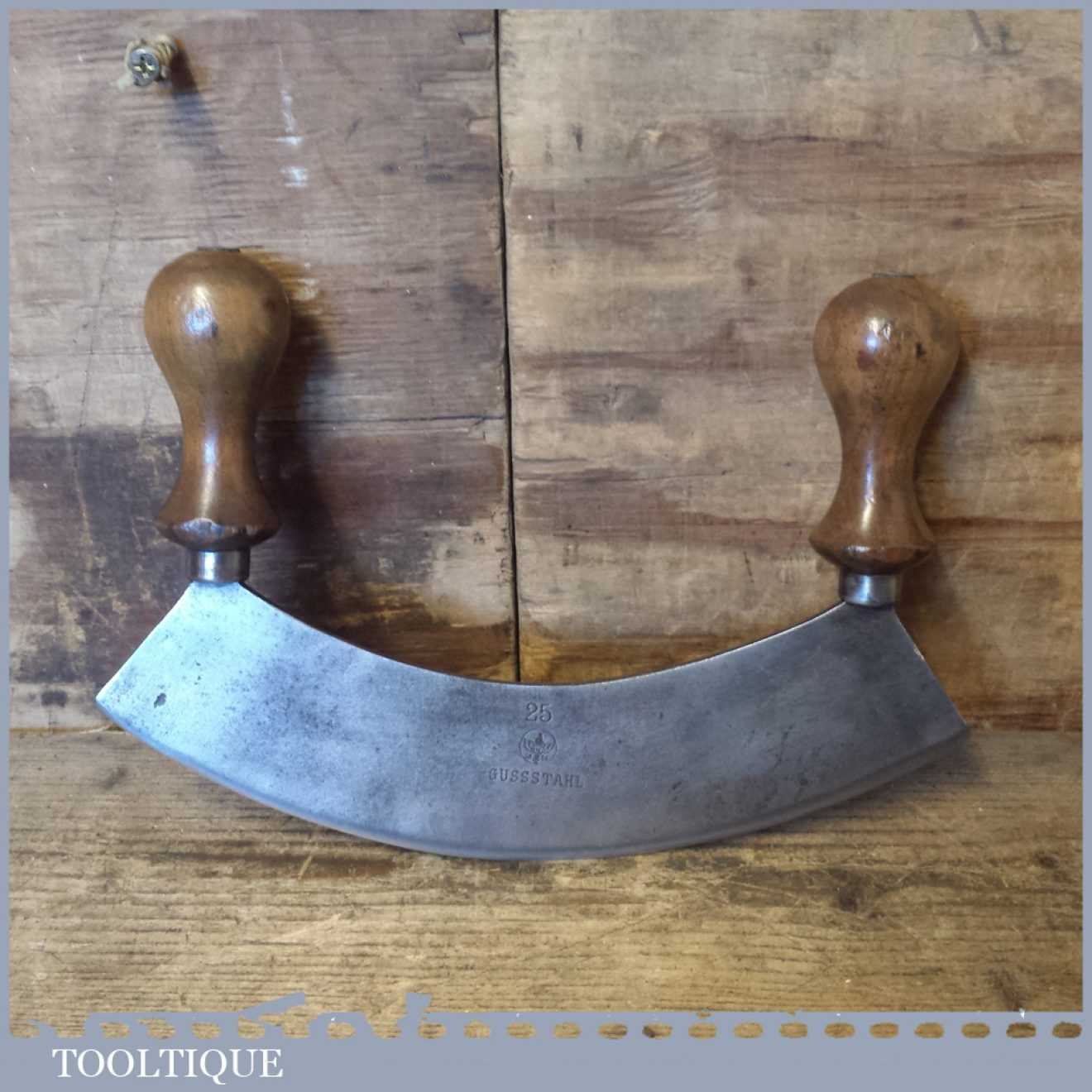 Antique Kitchenalia Gussstahl Solingen Cast Steel Chef’s Mezzaluna ...