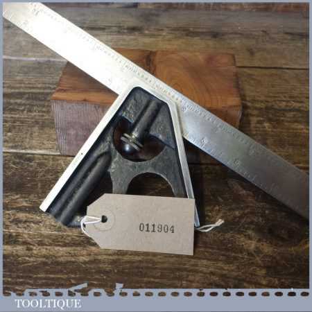 Vintage English Cast Steel Adjustable Combination Square – Fully ...