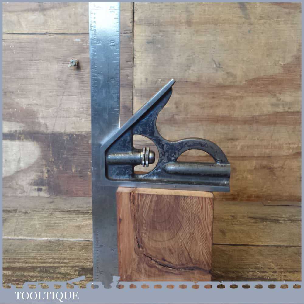 Vintage English Cast Steel Adjustable Combination Square – Fully ...