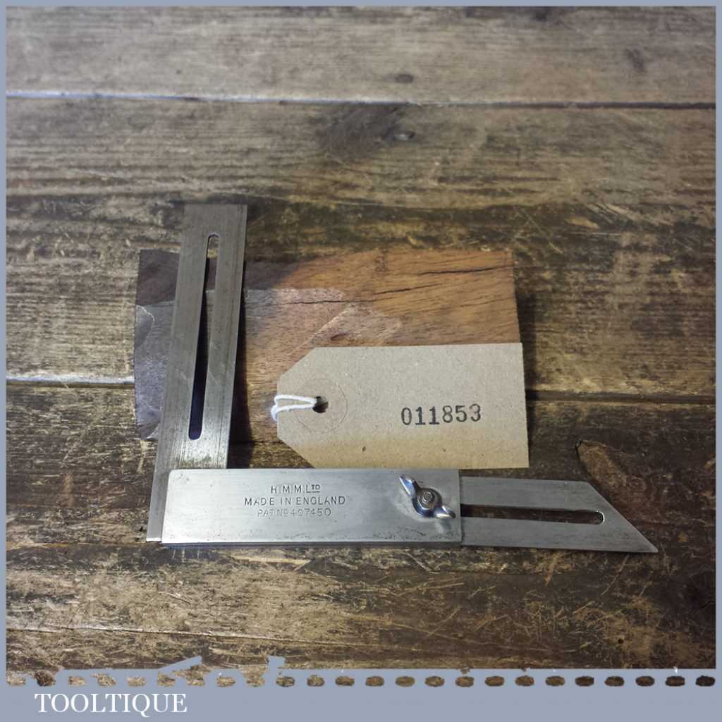 Vintage H.H.M. Engineers Combination Steel Try Square Bevel Pat No ...
