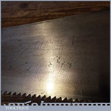 Antique Keystone Saw Works Philadelphia USA Rip Saw 4 TPI – Sharpened ...