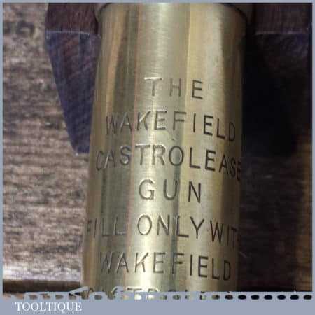 Rare Vintage 6 ½” Wakefield Brass Castrol Automotive Motorcycle Grease ...