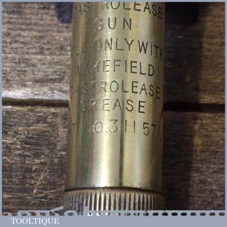 Rare Vintage 6 ½” Wakefield Brass Castrol Automotive Motorcycle Grease ...