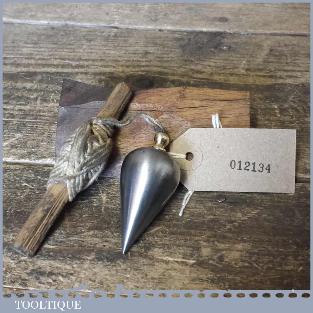 Vintage 2 ¾” Steel Plumb Bob Brass String Retainer – Good Condition ...