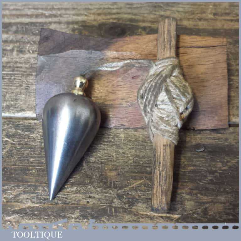 Vintage 2 ¾” Steel Plumb Bob Brass String Retainer – Good Condition ...