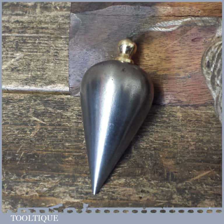 Vintage 2 ¾” Steel Plumb Bob Brass String Retainer – Good Condition ...