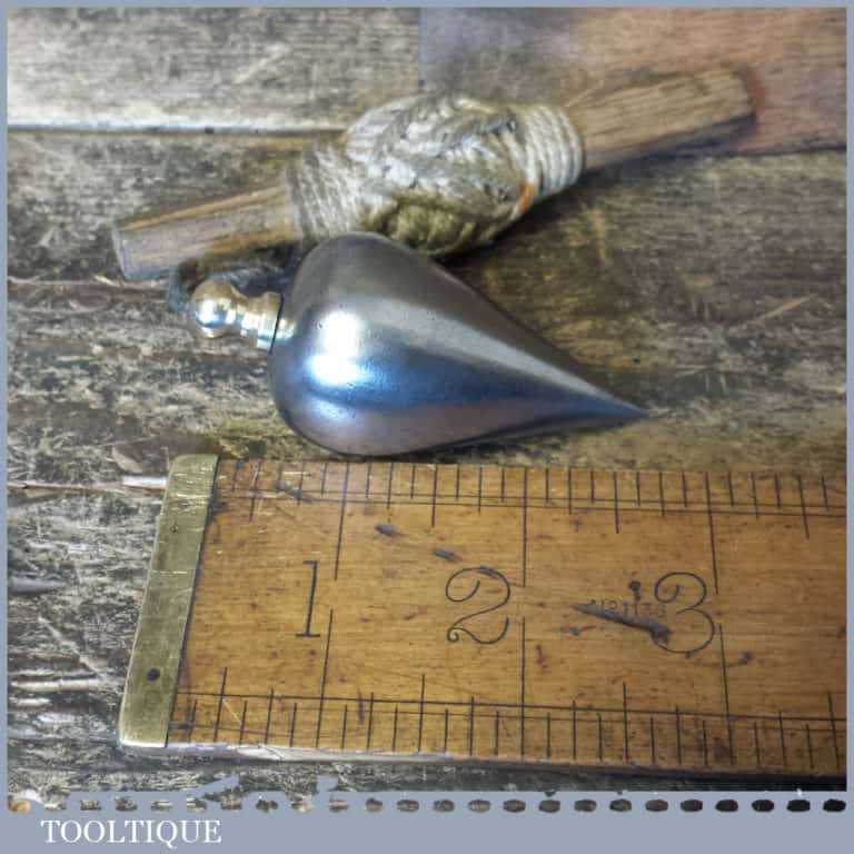 Vintage 2 ¾” Steel Plumb Bob Brass String Retainer – Good Condition ...