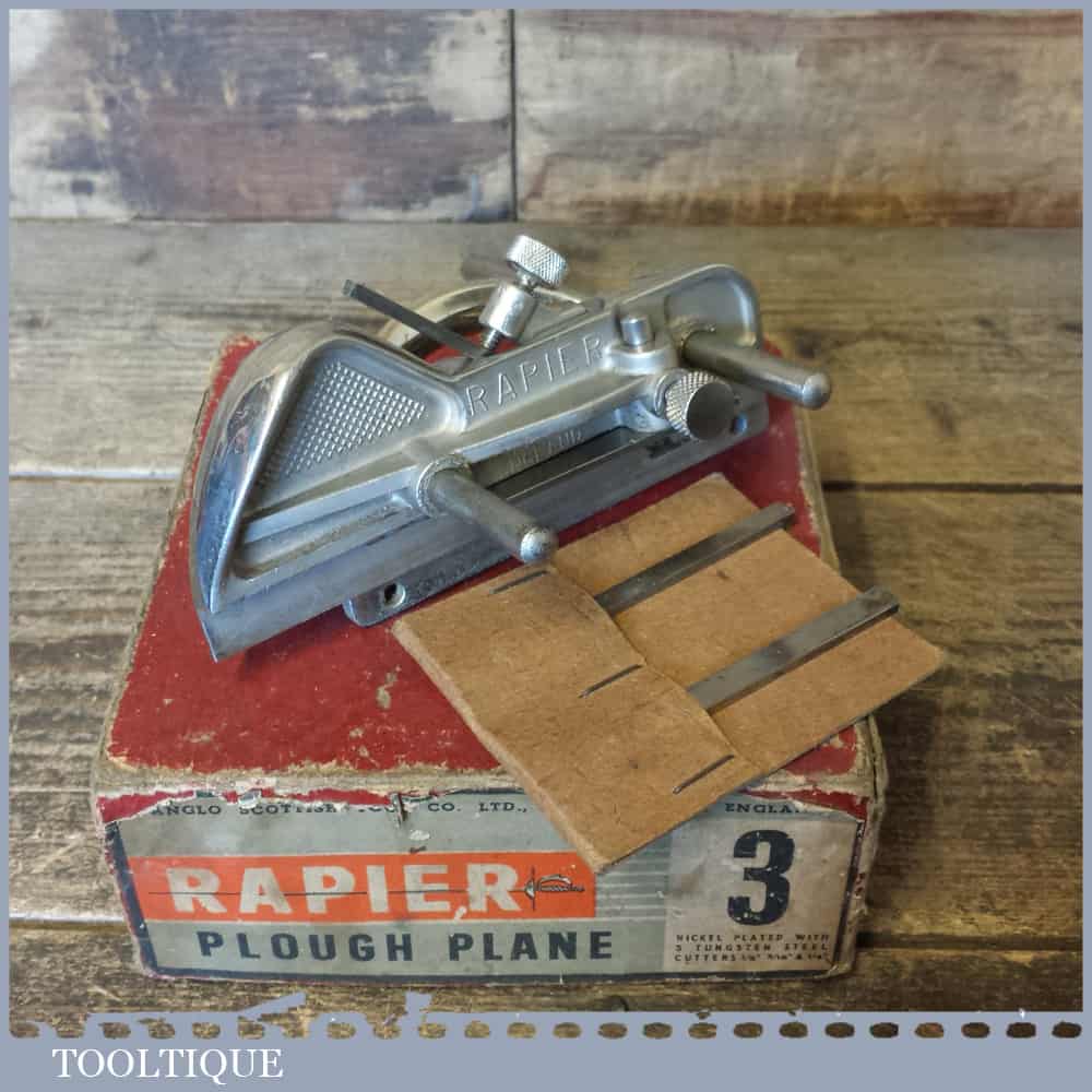 Vintage Boxed England Rapier No: 3 Plough Plane 3 Cutters – Good ...
