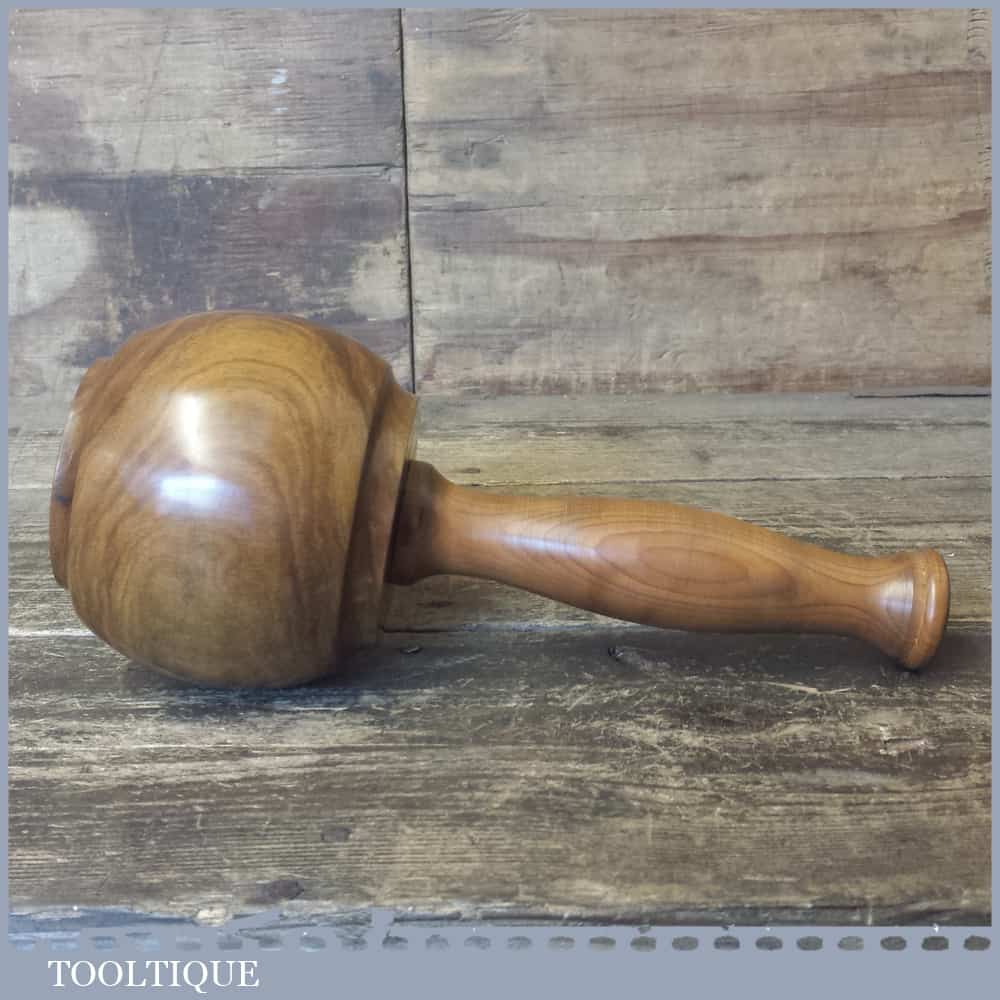 Old Lignum Vitae Hand Turned Carving Mallet Yew Handle Ebony Wedge ...