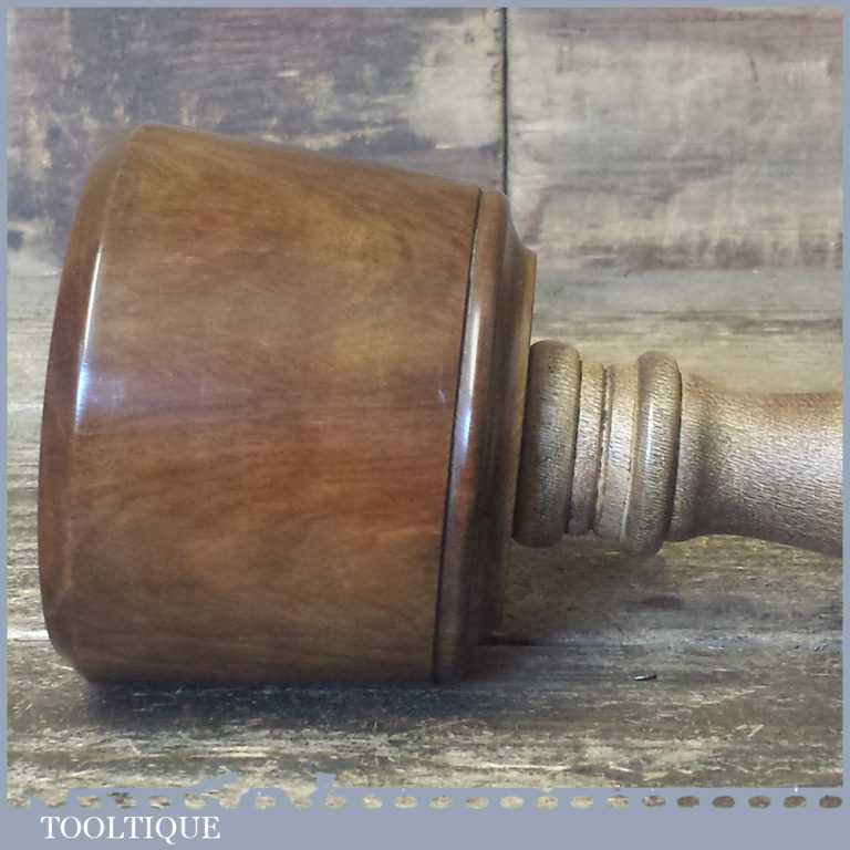 Old Lignum Vitae Carving Mallet London Plane Handle Ebony Wedge | Tooltique