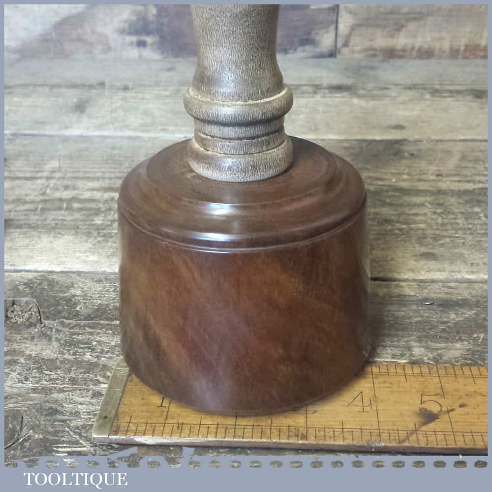 Old Lignum Vitae Carving Mallet London Plane Handle Ebony Wedge | Tooltique