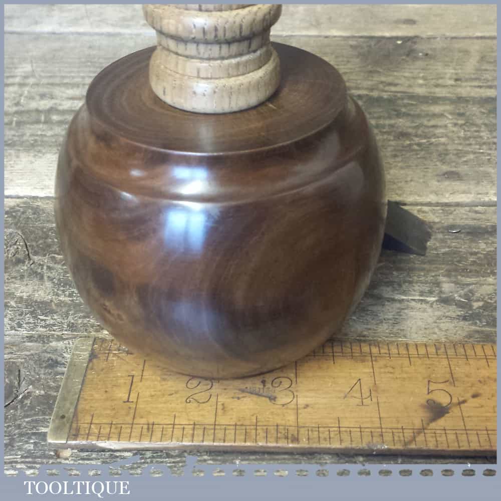 Old Lignum Vitae Hand Turned Carving Mallet Oak Handle Ebony Wedge ...