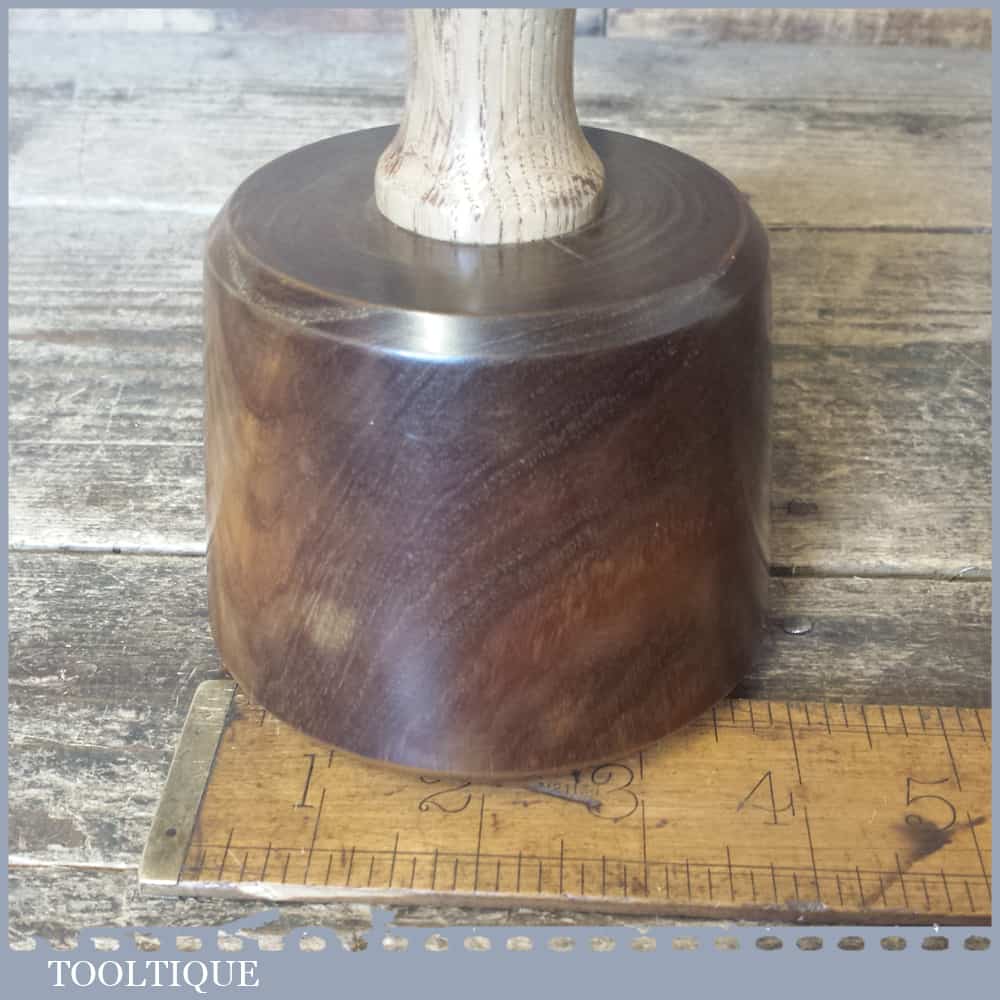 Old Lignum Vitae Hand Turned Carving Mallet – Oak Handle Boxwood Wedge ...