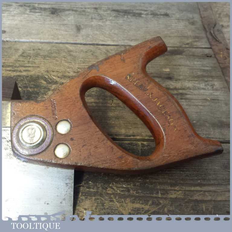 Vintage Spear & Jackson Special 12” Brass Back Tenon Saw 14 TPI ...