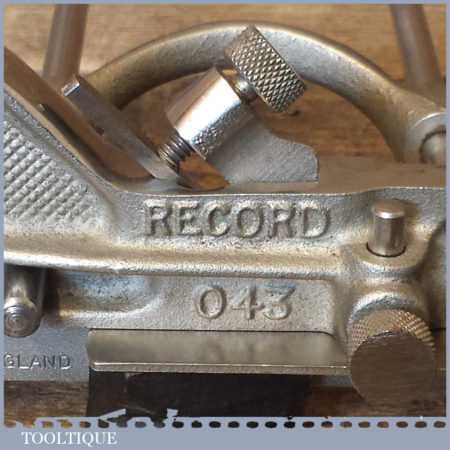 Vintage Record No: 043 Plough Plane With 3 Cutters – Fully Refurbished ...