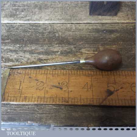 Vintage Saddlers Leatherworking Awl Bulbous Rosewood Handle | Tooltique