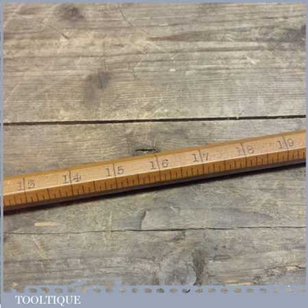Antique Victorian Octagonal Yard Stick Ruler – VR Mark Brass Tip ...
