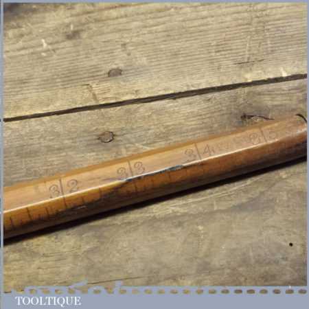 Antique Victorian Octagonal Yard Stick Ruler – VR Mark Brass Tip ...