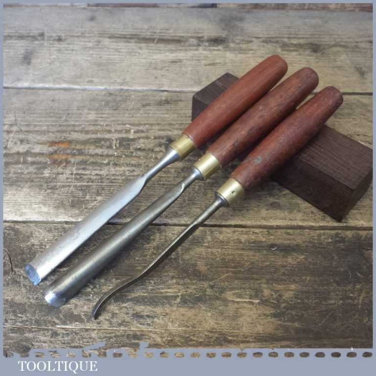 Set Of 3 No: Vintage Marples Wood Carving Chisels – Fully Refurbished ...