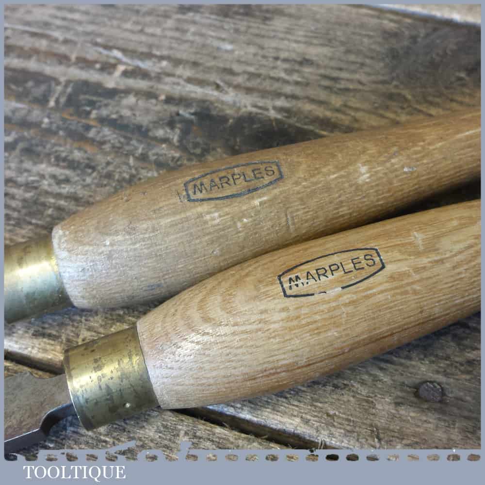 2 No: Marples Vintage Wood Turning Chisels Beech Handles – Sharpened ...