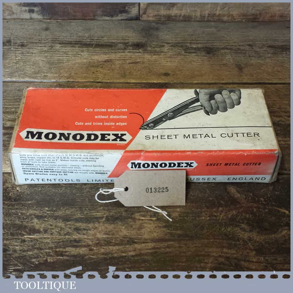 Vintage Boxed Monodex Sheet Metal Cutter – Good Condition | Tooltique