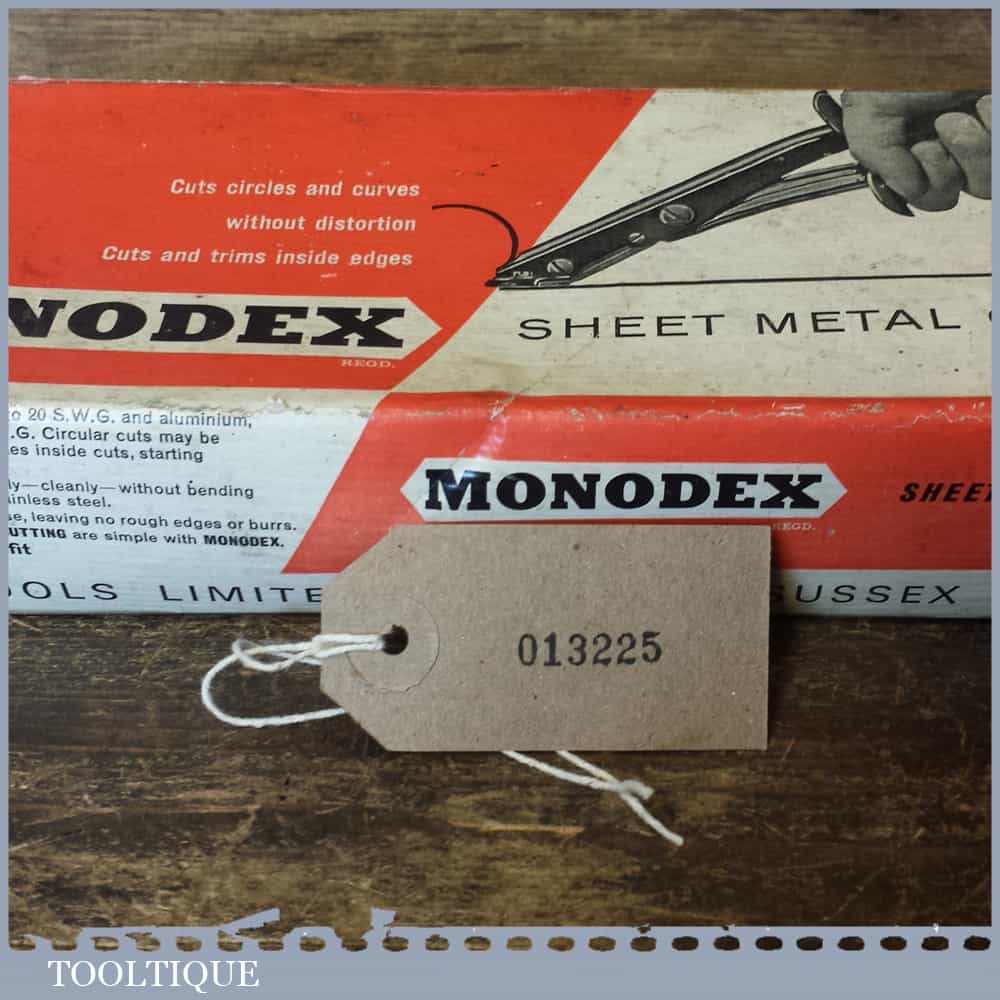 Vintage Boxed Monodex Sheet Metal Cutter – Good Condition | Tooltique