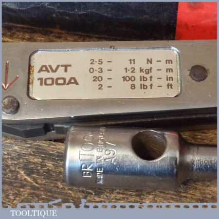 Vintage Britool AVT100A 3/8” Square Drive Torque Wrench With Extension ...