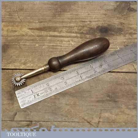Vintage Leather Working Brass Stemmed Pricking Wheel | Tooltique
