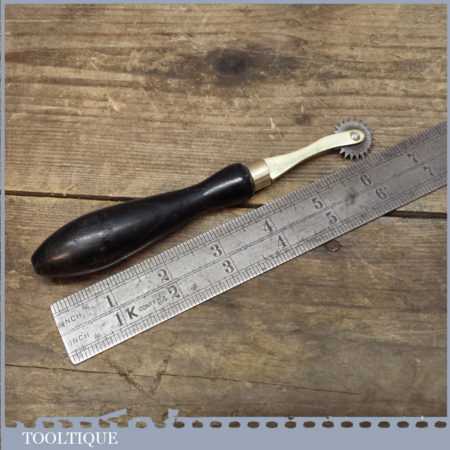 Vintage leatherworking Brass Stemmed Pricking Wheel with Ebonised ...