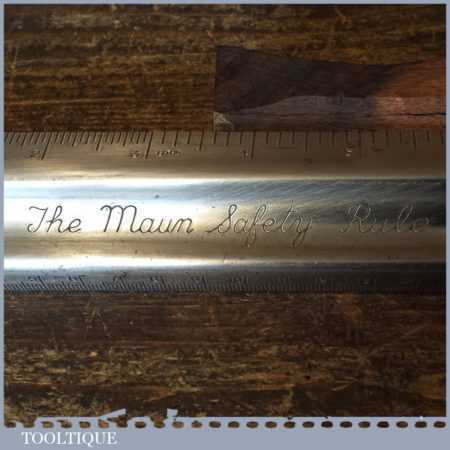 Vintage Maun 12” Imperial Safety Ruler – Good Condition | Tooltique