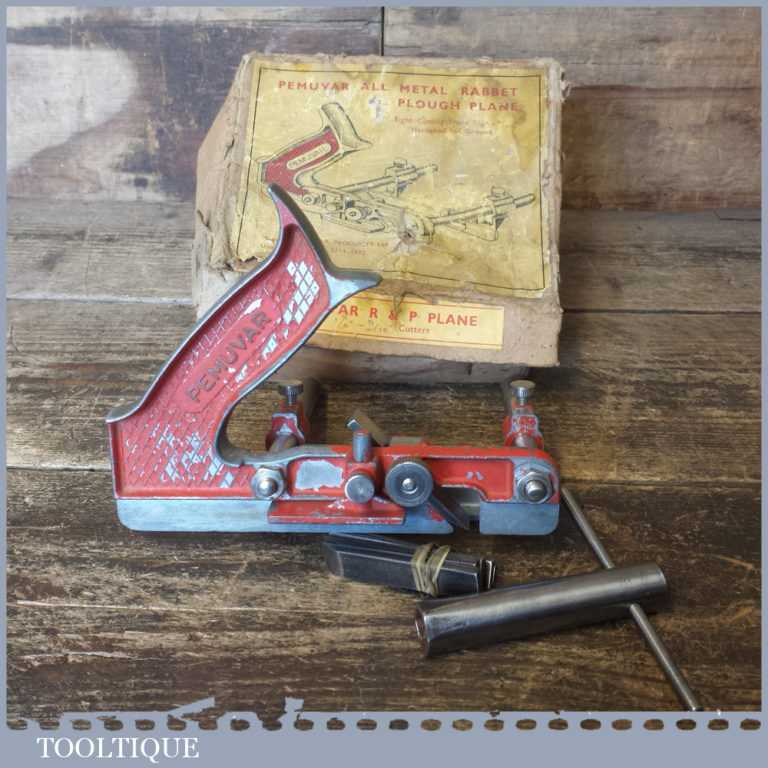 Vintage Boxed Pemuvar Plough Plane Complete – Fully Refurbished | Tooltique