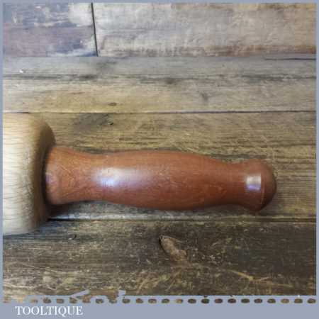 Nice Woodcarver’s Mallet 3 ½” Wide Oak Head Mahogany Handle | Tooltique