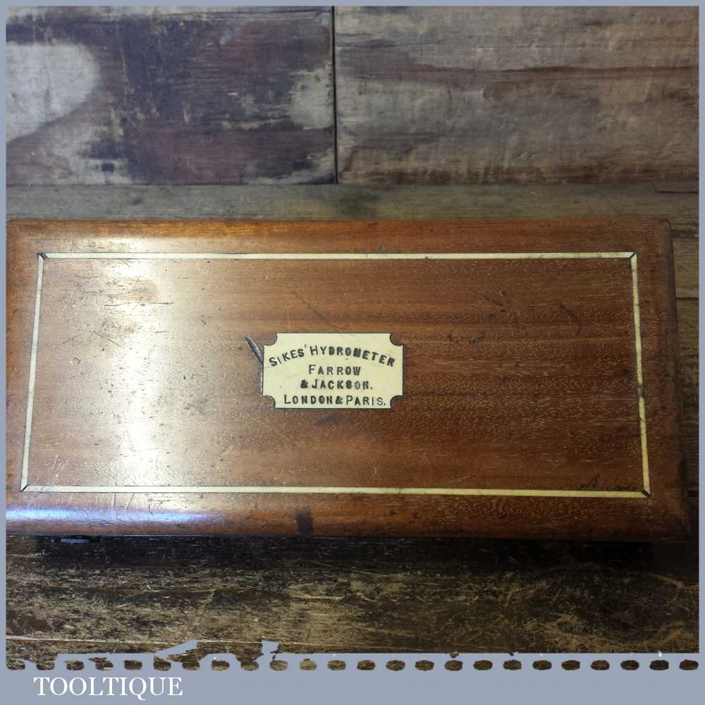 Antique Boxed Farrow & Jackson Sikes Proof Testing Hydrometer Kit ...