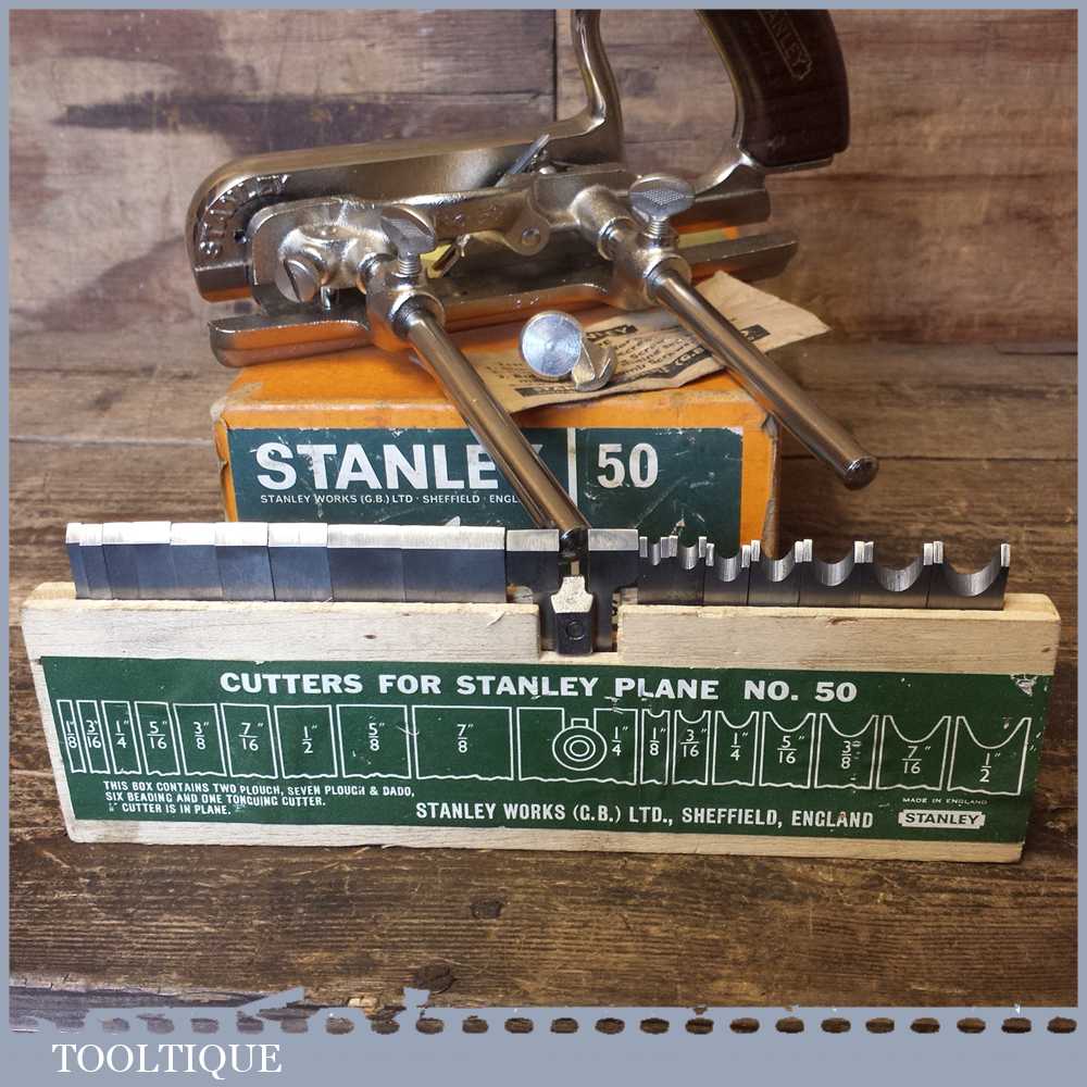 Vintage Boxed Stanley No: 50 Combination Plough Plane – Fully ...