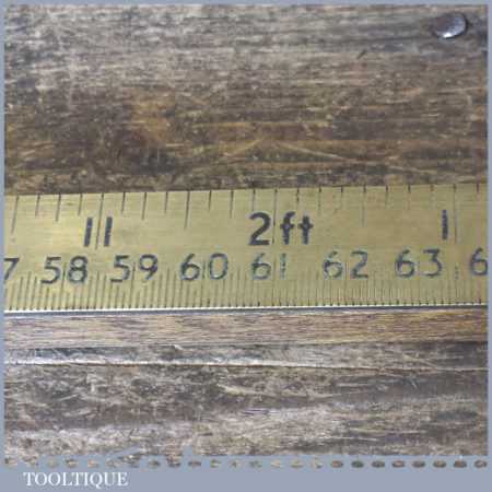 Vintage Rabone No: 1322 Brass Metric & Imperial Counter Yardstick Ruler ...