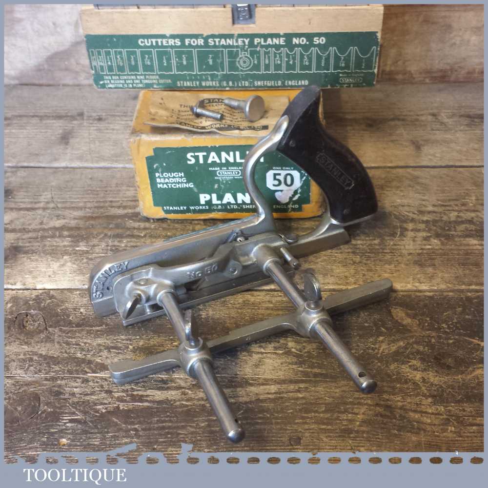 Vintage Boxed Stanley No: 50 Combination Plough Plane – Fully ...