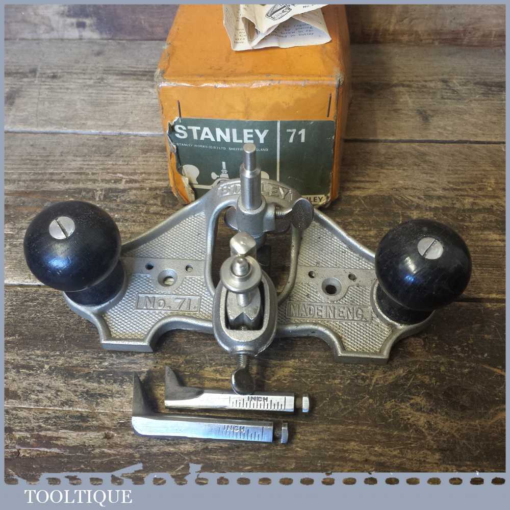 Vintage Boxed Stanley No: 71 Hand Router Plane Complete – Good ...