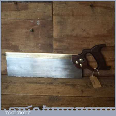 Vintage No: 120 W Tyzack & Turner 14” Brass Back Tenon Saw – Sharpened ...