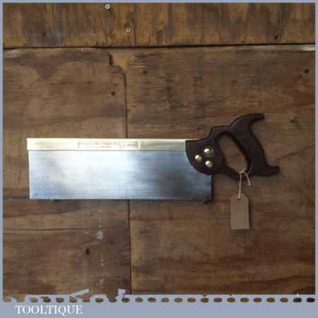 Vintage No: 120 W Tyzack & Turner 14” Brass Back Tenon Saw – Sharpened ...
