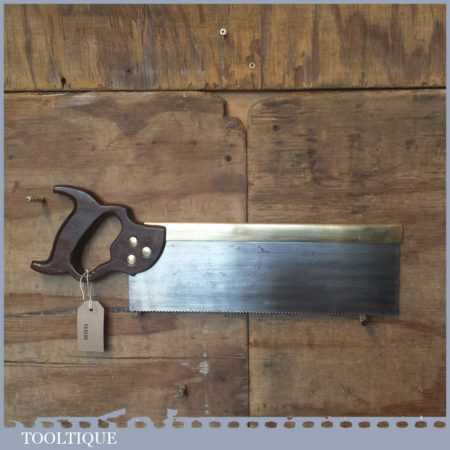 Vintage No: 120 W Tyzack & Turner 14” Brass Back Tenon Saw – Sharpened ...