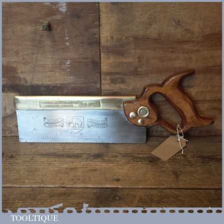 Vintage No: 120 W Tyzack & Turner 14” Brass Back Tenon Saw – Sharpened ...